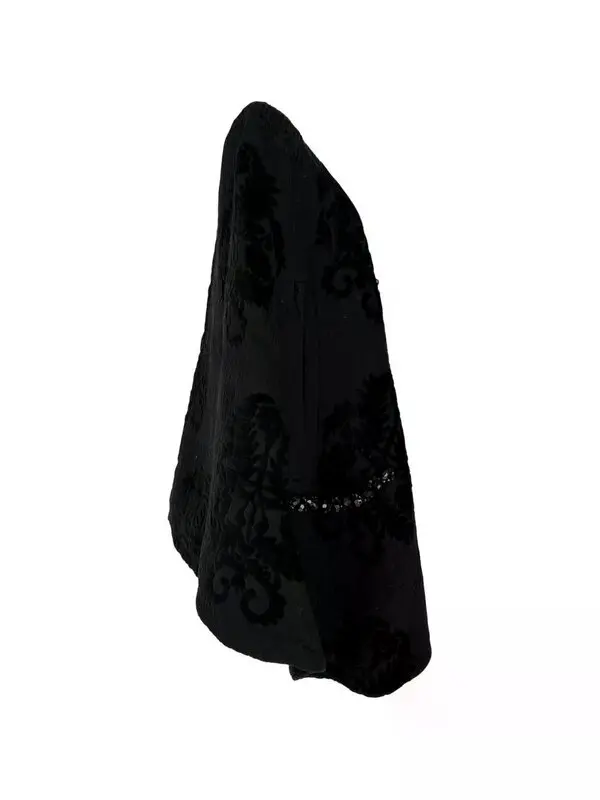 Simone Rocha Jacquard Embellished Cape Coat
