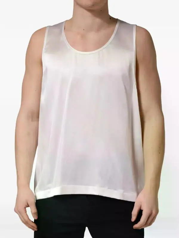 Dolce & Gabbana Satin-finish Sleeveless Tank Top