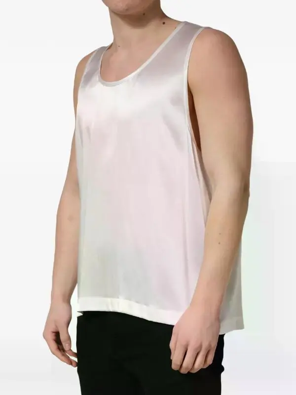 Dolce & Gabbana Satin-finish Sleeveless Tank Top