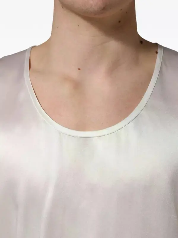 Dolce & Gabbana Satin-finish Sleeveless Tank Top