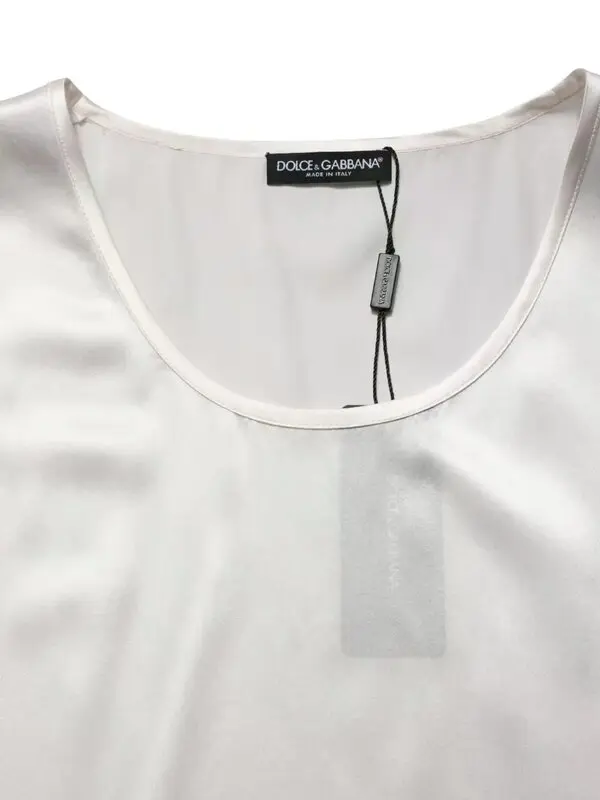 Dolce & Gabbana Satin-finish Sleeveless Tank Top