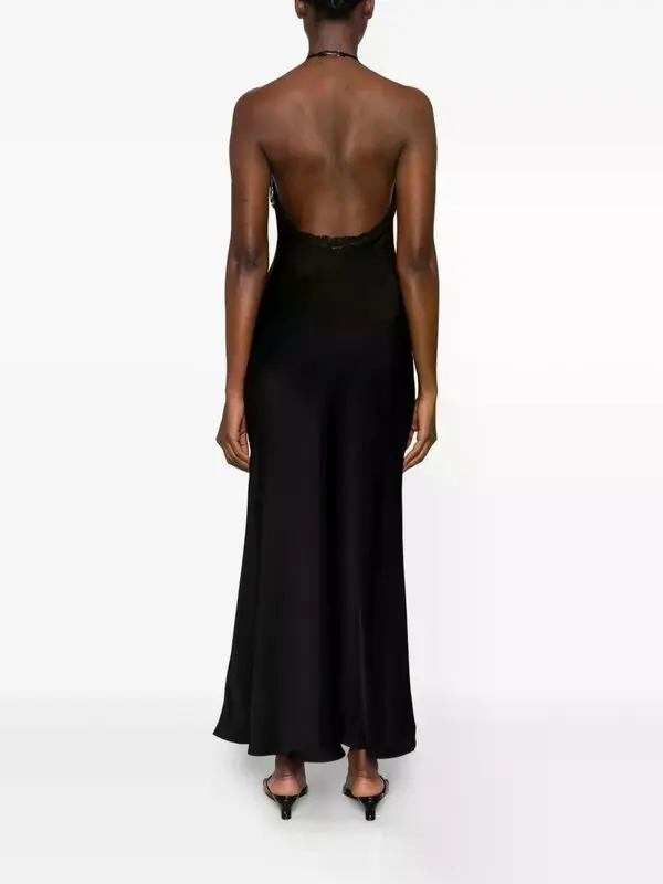 Marella X Cora Corré Ceci Lace-trim Halterneck Maxi Dress