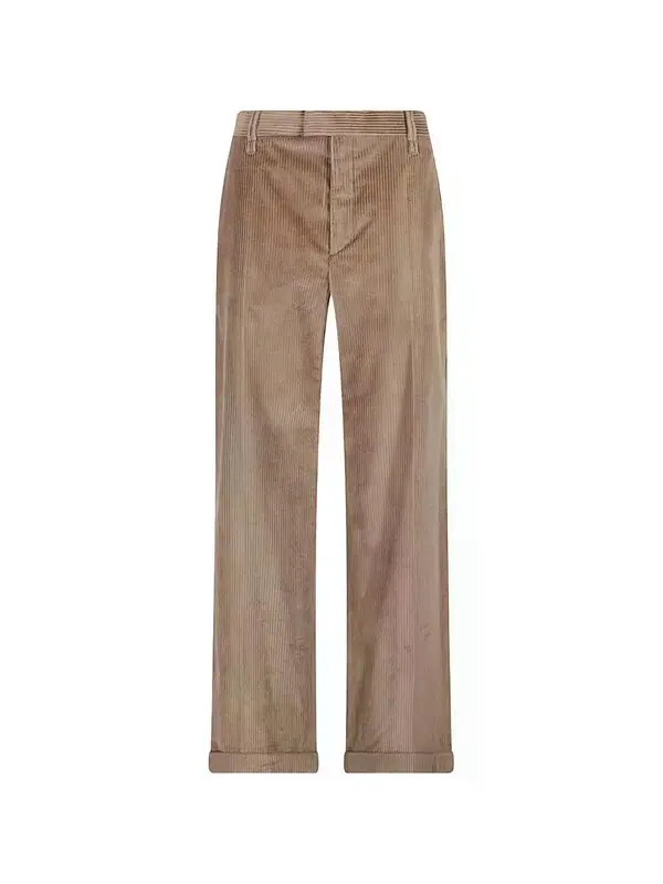 Brunello Cucinelli Corduroy-textured Turned-up Trousers