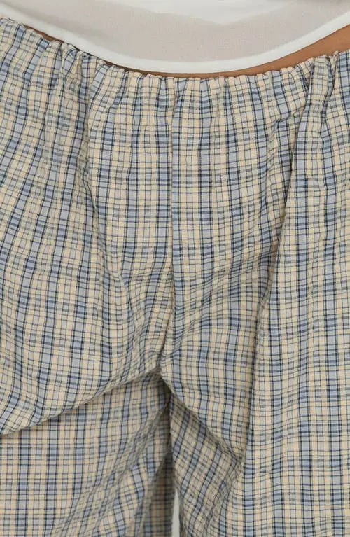 Princess Polly Lunea Plaid Low Rise Wide Leg Pants