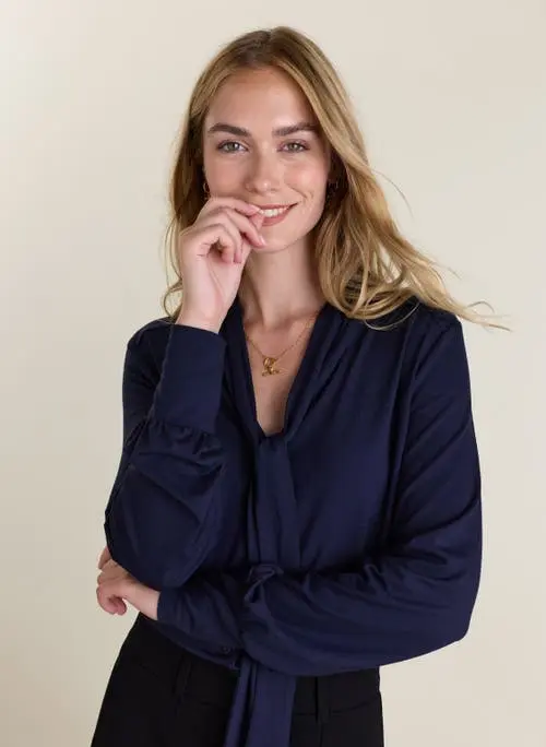 Baukjen Carina Tie Neck Blouse