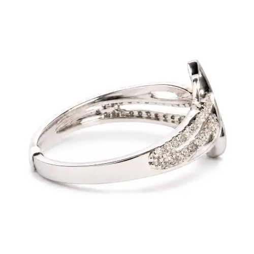 HAUS OF BRILLIANCE 14k 1/5 Cttw Diamond Openwork Bypass Ring