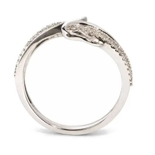 HAUS OF BRILLIANCE 14k 1/5 Cttw Diamond Openwork Bypass Ring