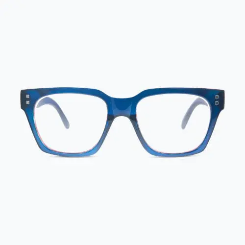 JAXY EYEWEAR Volume Square Reading Glasses - Blue