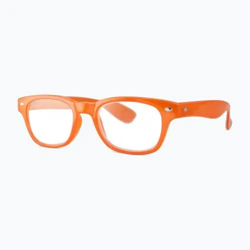 JAXY EYEWEAR Fizz Round Reading Glasses - Orange