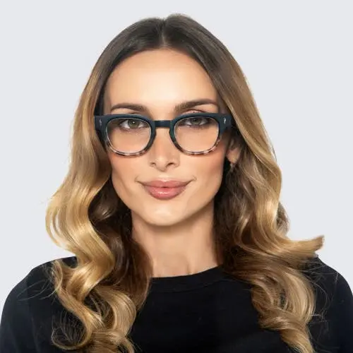 JAXY EYEWEAR Ombré Round Reading Glasses - Blue