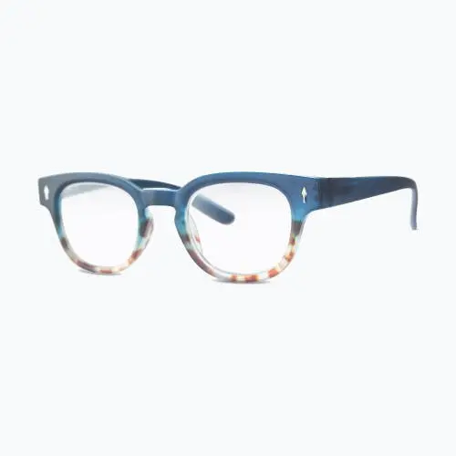 JAXY EYEWEAR Ombré Round Reading Glasses - Blue
