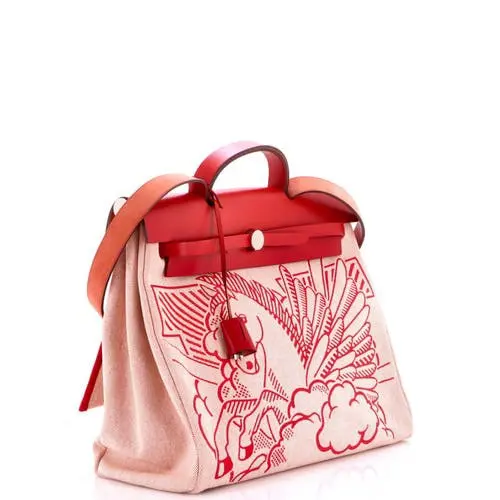 Hermès Herbag Zip Pegase Pop Toile And Leather 39