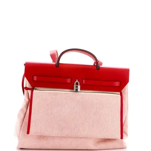 Hermès Herbag Zip Pegase Pop Toile And Leather 39