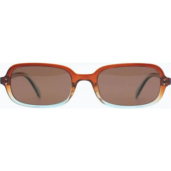 JAXY EYEWEAR Palm State Rectangle Sunglasses - Brown