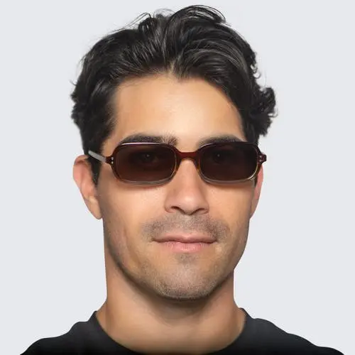 JAXY EYEWEAR Palm State Rectangle Sunglasses - Brown