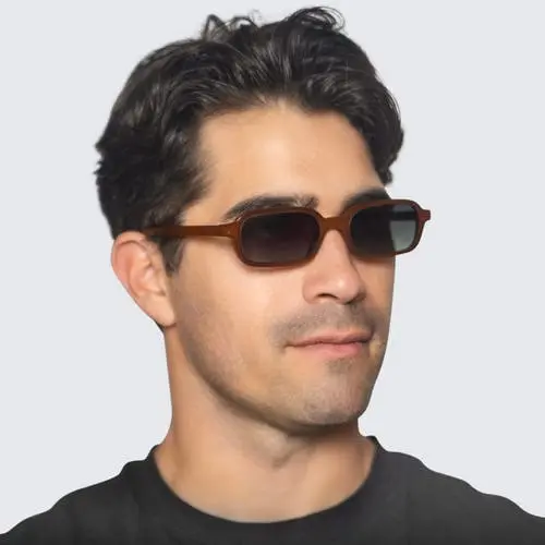 JAXY EYEWEAR Palm State Rectangle Sunglasses - Brown