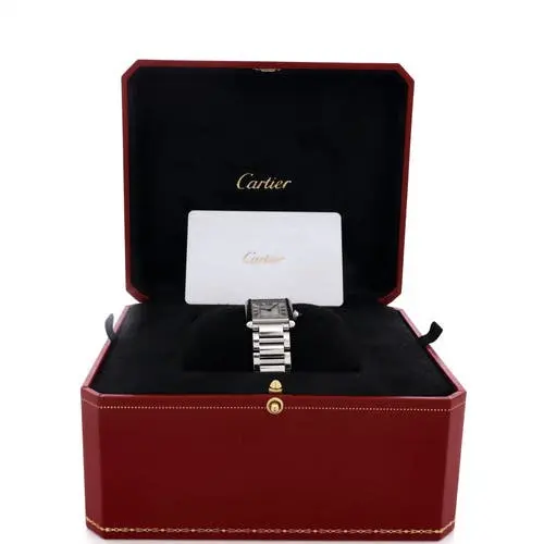 CARTIER Must De Tank Quartz Watch Stainless Steel 22