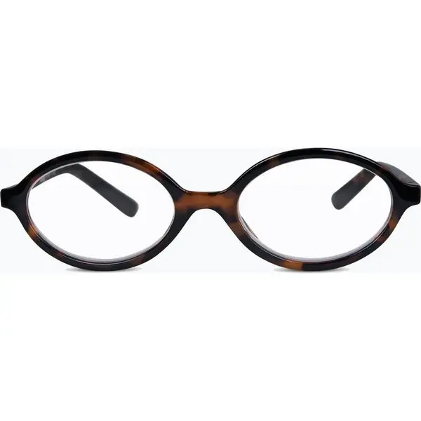 JAXY EYEWEAR Wisp Oval Blue Light Glasses - Tortoise