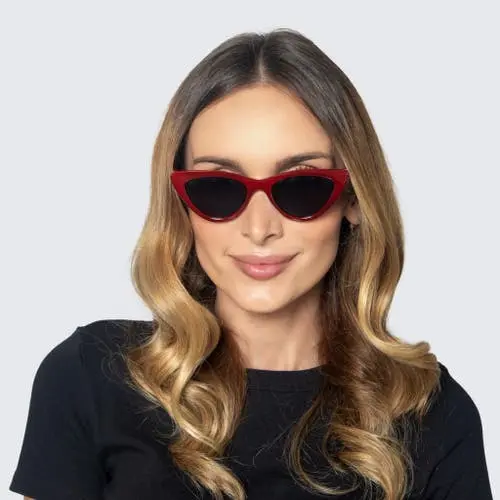 JAXY EYEWEAR Vamp Cat Eye Sunglasses - Red
