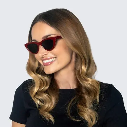 JAXY EYEWEAR Vamp Cat Eye Sunglasses - Red
