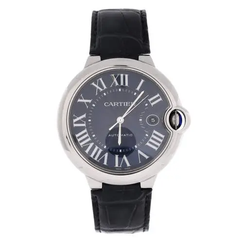 CARTIER Ballon Bleu De Automatic Watch Stainless Steel And Alligator 42