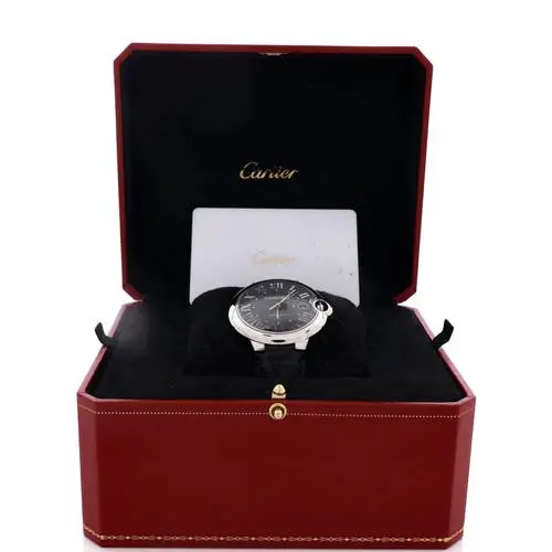 CARTIER Ballon Bleu De Automatic Watch Stainless Steel And Alligator 42