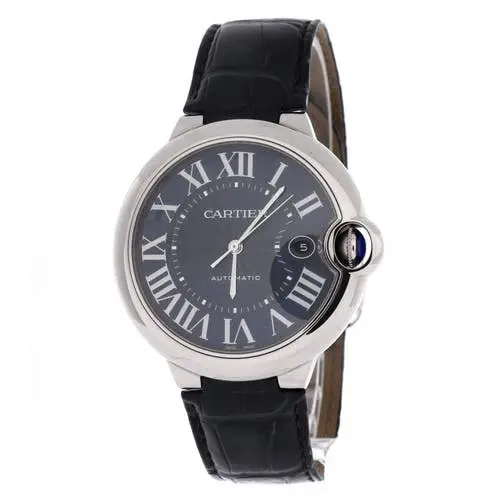CARTIER Ballon Bleu De Automatic Watch Stainless Steel And Alligator 42