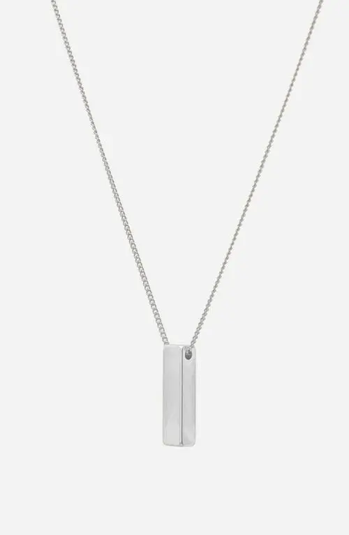 BEARFRUIT JEWELRY Nancy Short Bar Necklace Dainty Minimalist Everyday Jewelry - Silver