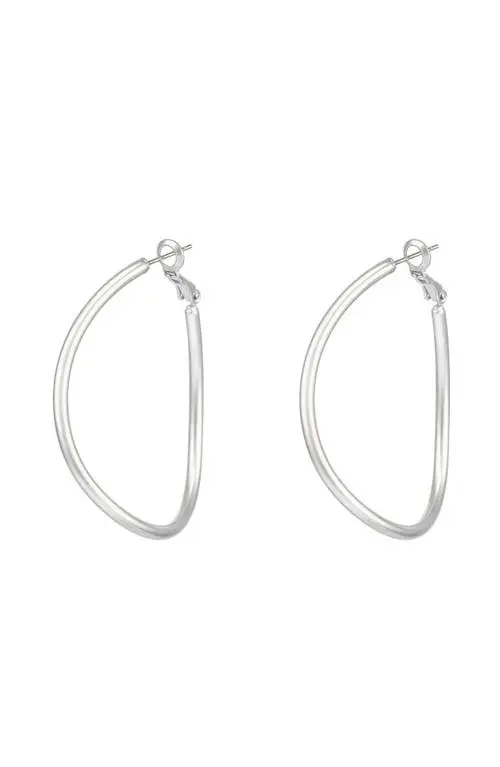 BEARFRUIT JEWELRY Anais Vintage Inspired Hoop Earrings Boho Statement Jewelry - Silver