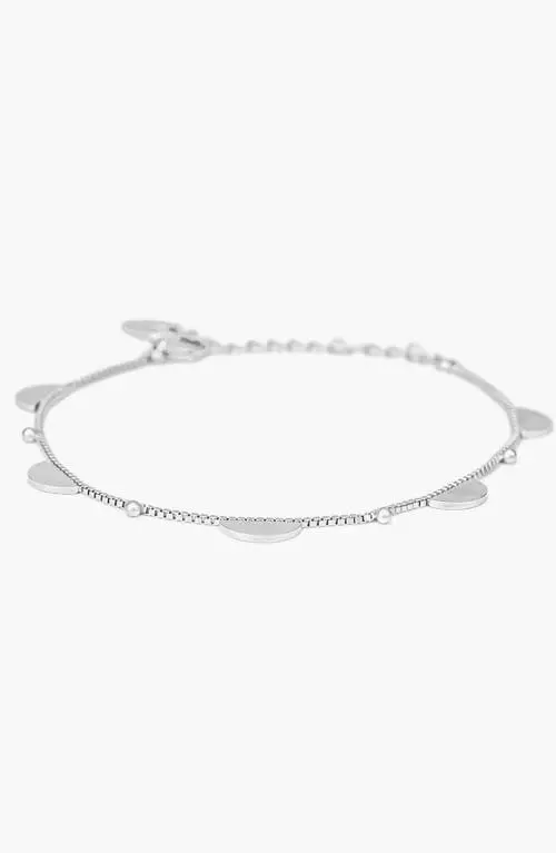BEARFRUIT JEWELRY Nile Half Circle Charm Bracelet Dainty Geometric Jewelry - Silver