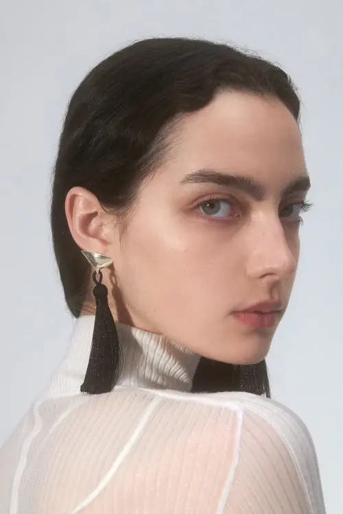 Lady Grey Tassel Lobe Earrings - Silver