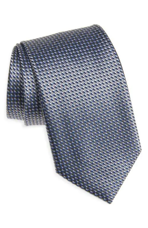 David Donahue Silk Jacquard Tie - Gray