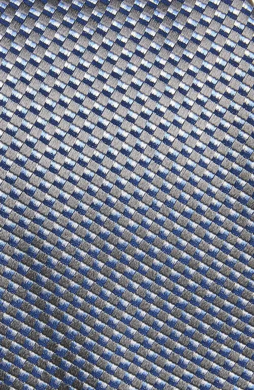 David Donahue Silk Jacquard Tie - Gray