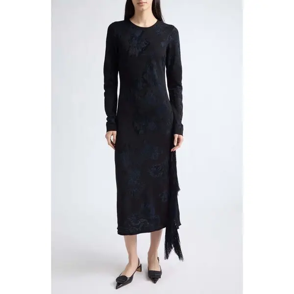 Erdem Jacquard Knit Midi Dress