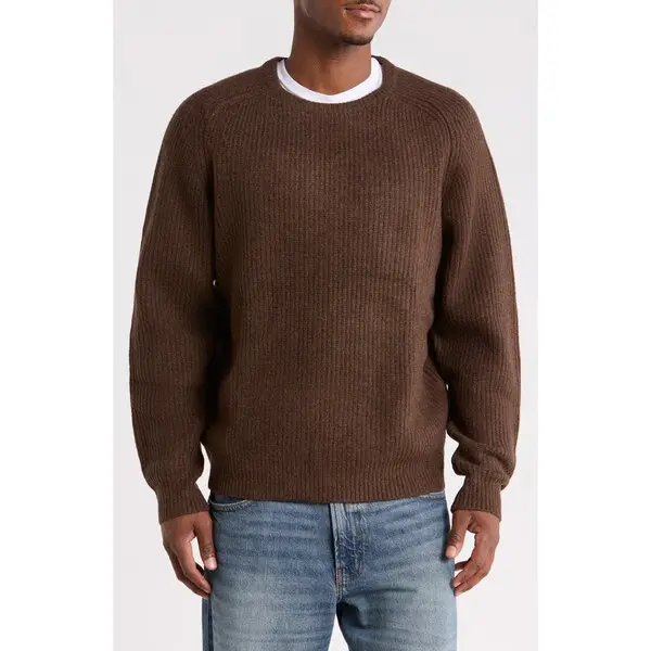 RHYTHM Waffle Knit Sweater - Chocolate