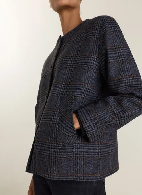 Baukjen Tess Check Detachable Scarf Coat