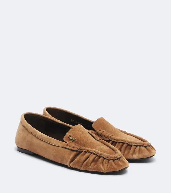 Saint Laurent Loaferino Suede Loafers