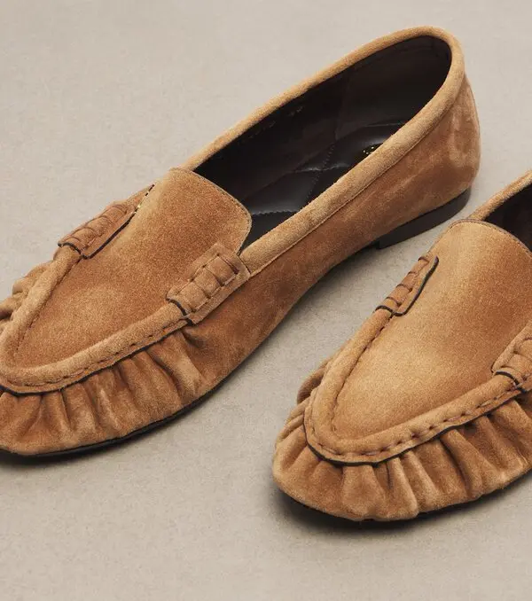 Saint Laurent Loaferino Suede Loafers