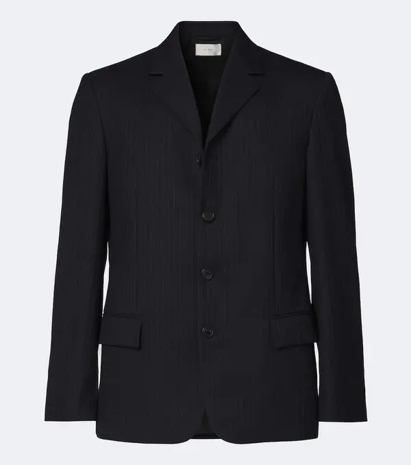 THE ROW Reda Chalk Stripe Wool Suit Jacket