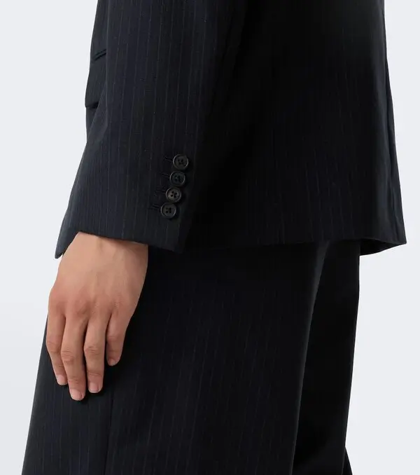 THE ROW Reda Chalk Stripe Wool Suit Jacket