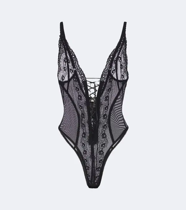 Blumarine Sheer Lace Bodysuit