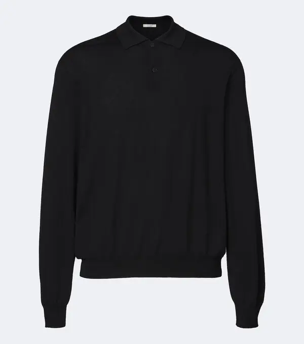 THE ROW Blainy Wool And Cashmere Polo Sweater - Black