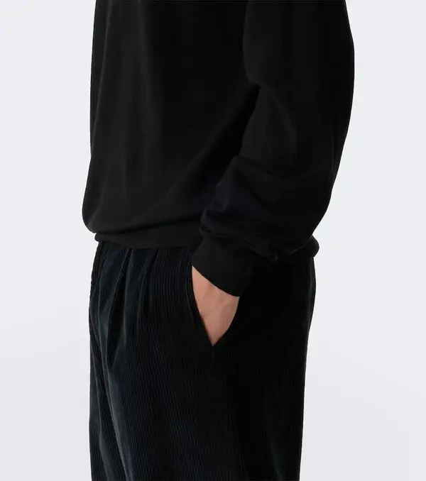 THE ROW Blainy Wool And Cashmere Polo Sweater - Black