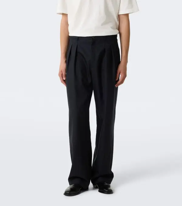 THE ROW Corley Virgin Wool Twill Straight Pants