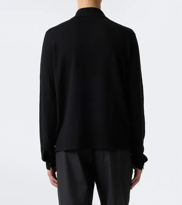 THE ROW Hilford Cashmere Polo Sweater - Black