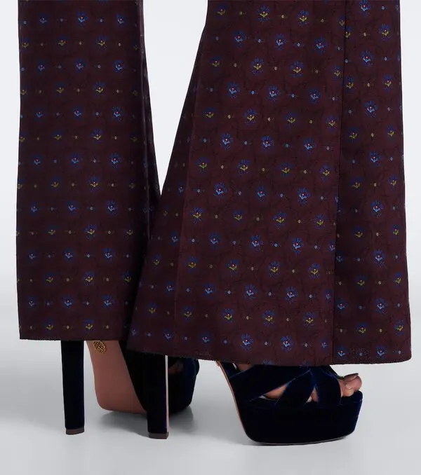 AQUAZZURA Cupid Plateau Velvet Platform Sandals