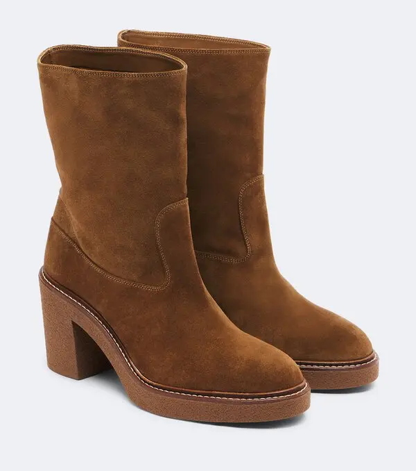 AQUAZZURA Valley Suede Ankle Boots