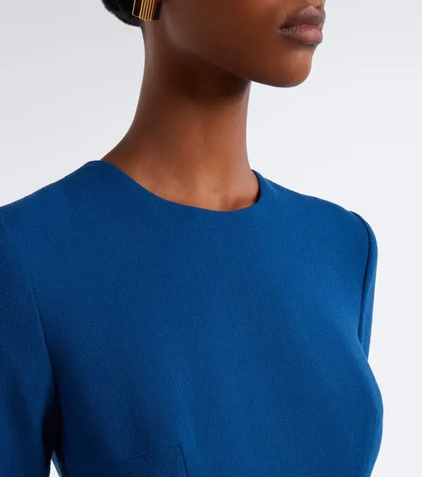 EMILIA WICKSTEAD Capucine Belted Wool Crêpe Midi Dress