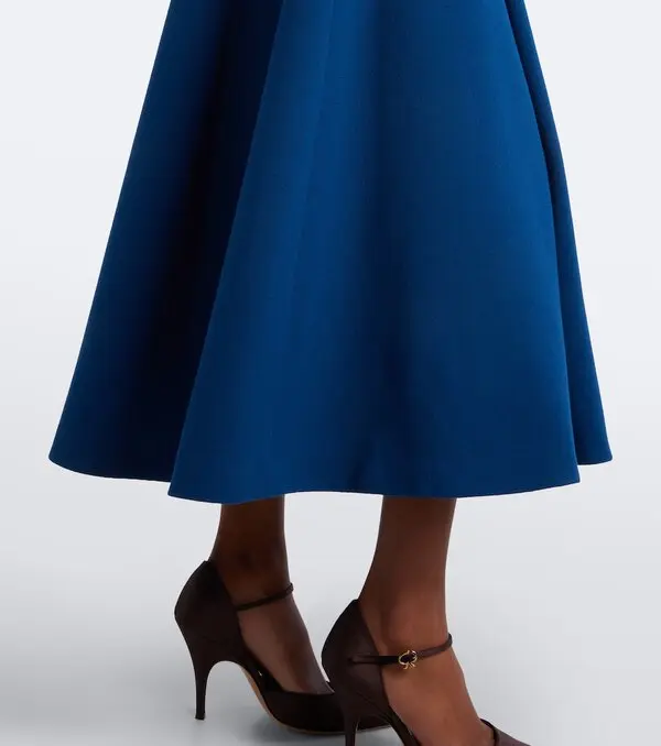 EMILIA WICKSTEAD Capucine Belted Wool Crêpe Midi Dress