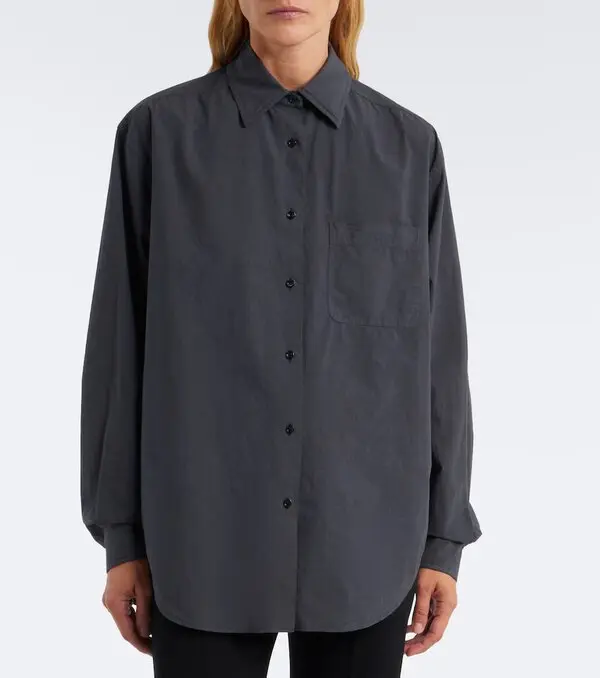 THE ROW Ludao Cotton And Silk Shirt - Grey